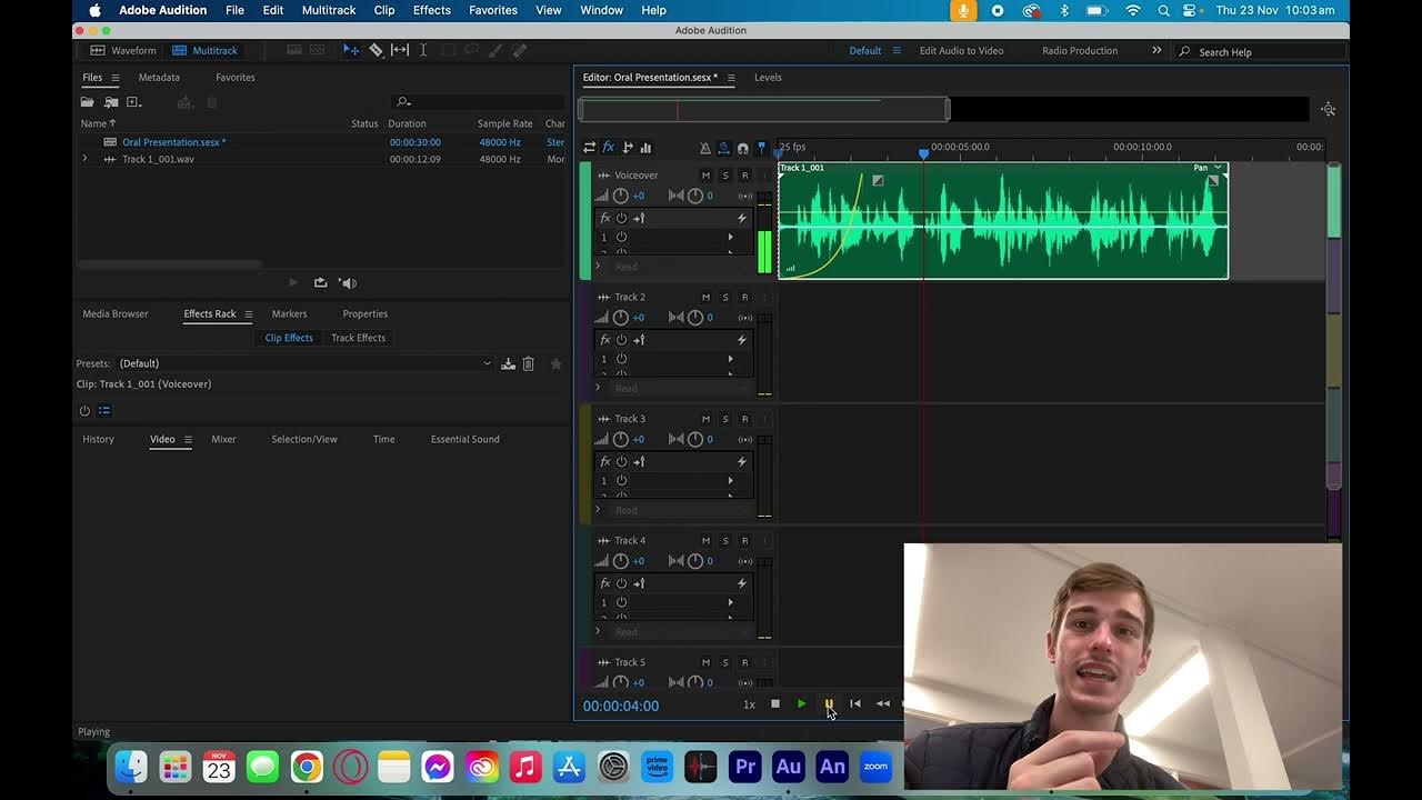Adobe Audition Part 3 Fade In And Out - YouTube