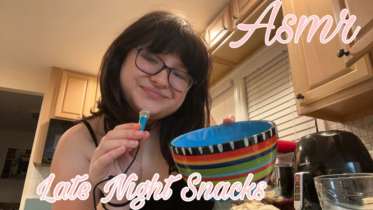 ASMR Late Night Snack 🍤 🍤| Very Tingly Eating Sounds w / Mini Mic - YouTube