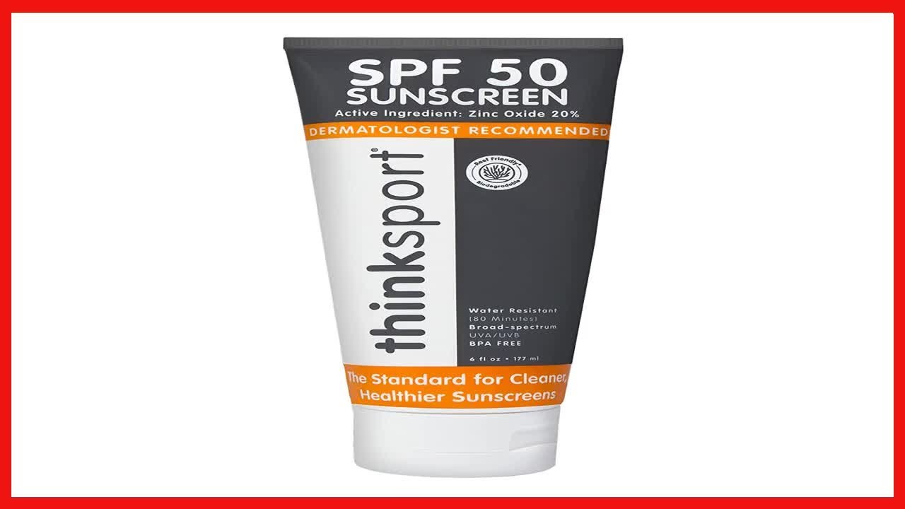 Thinksport SPF 50+ Mineral Sunscreen – Safe, Natural Sunblock for ...