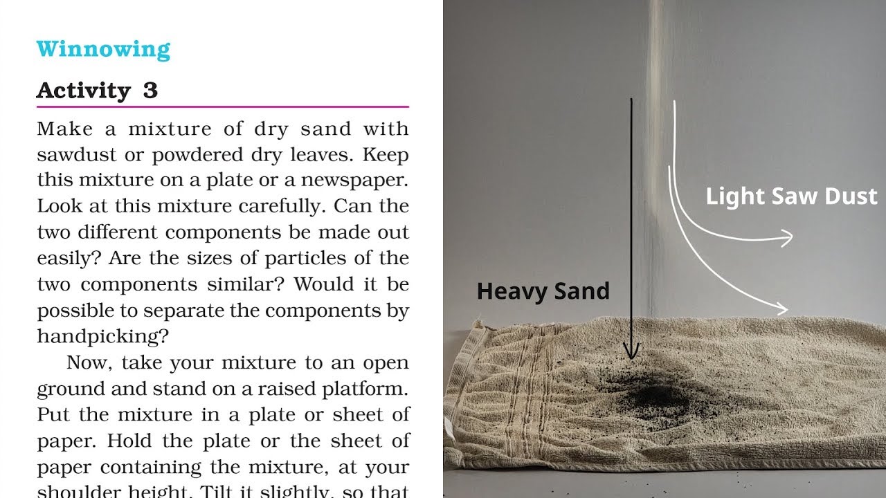 6th Science NCERT 5.1 Part 3 Winnowing - YouTube