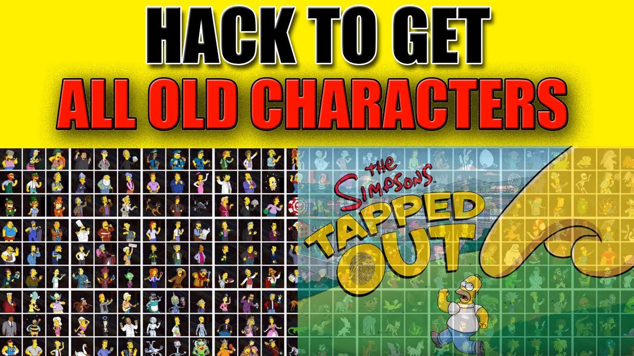 The Simpsons Tapped Out Hack - How to get all old characters - YouTube