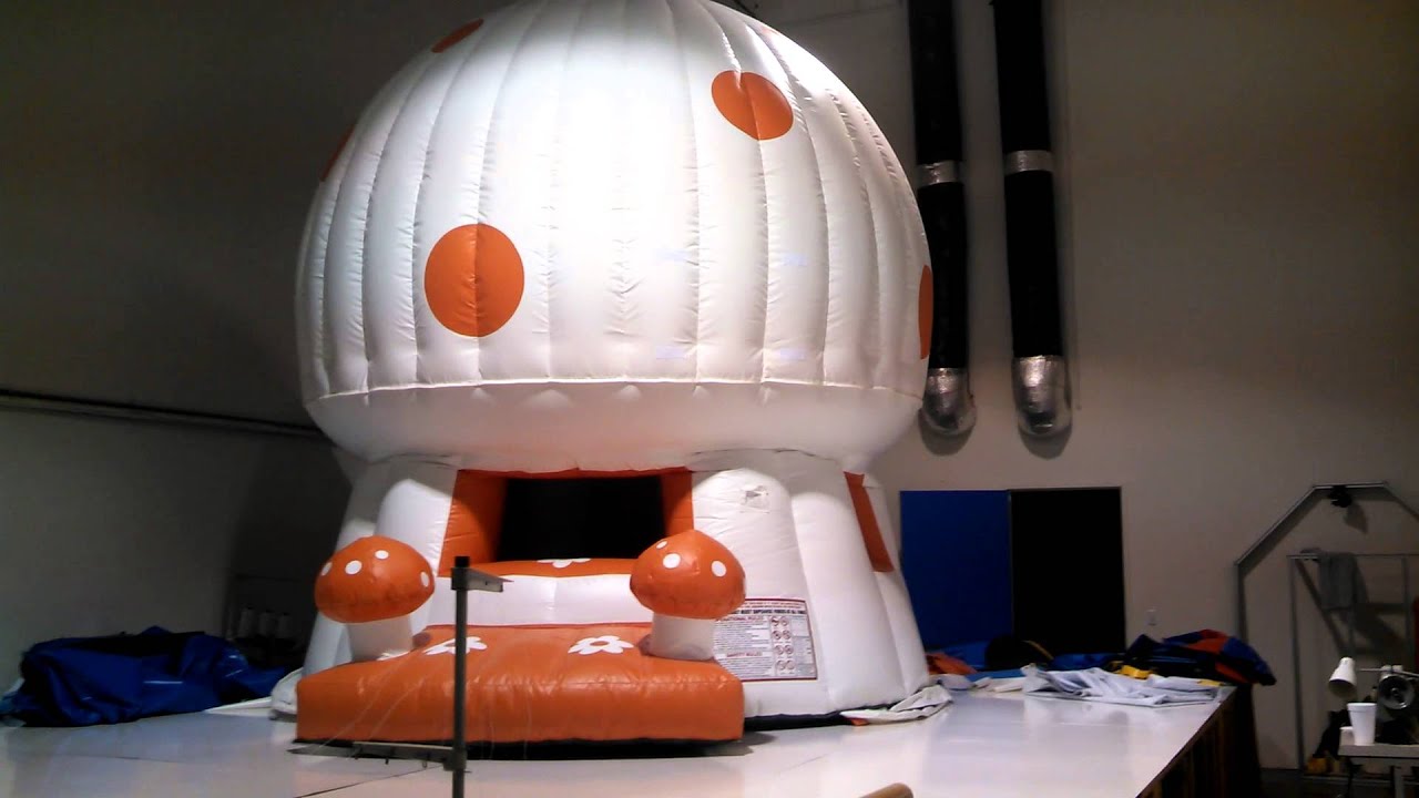 Custom Mario Mushroom Inflatable Bounce House & Ball Pit - YouTube