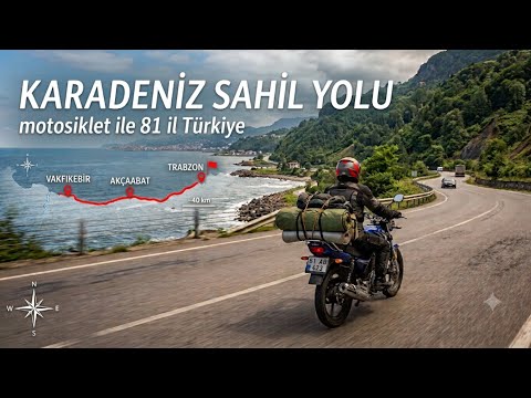 Karadeniz Sahil yolu.Vakfıkebir-Akcaabat üzeri~Trabzon.Motosiklet ile 81 il Türkiye #264