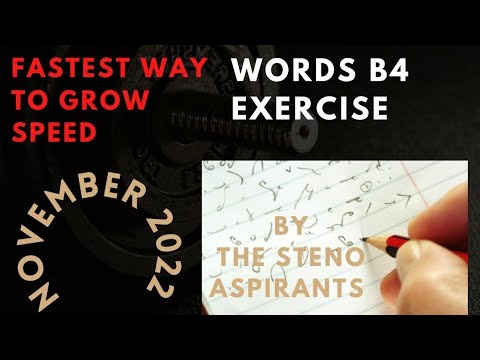 Exercise #16 |November'2022 | English Steno / Progressive Shorthand ...