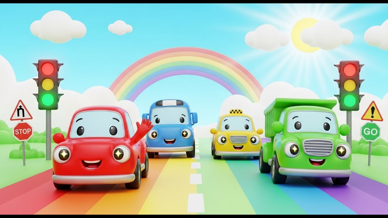 Vroom Vroom! 🚦 Car Ride Song | Educational Nursery Rhyme for Kids | Fun ...