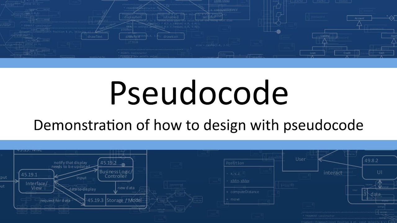 Pseudocode - Demonstration of designing a function - YouTube