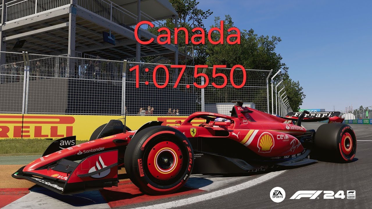 F1 24 Canada Circuit Gilles Villeneuve World Record Hot Lap (1:07.550 ...