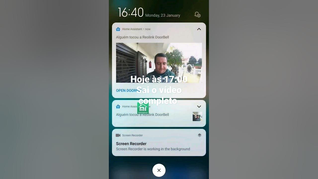 Answering the doorbell Actionable notification Home Assistant 😀 @ReolinkCameras - YouTube