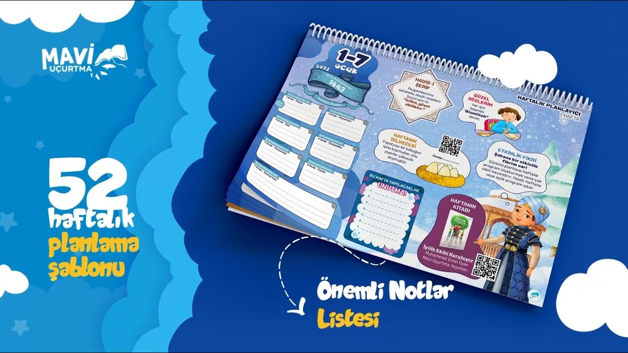 2023 Yılı Haftalık Planlayıcı - Çocuk Takvimi - YouTube