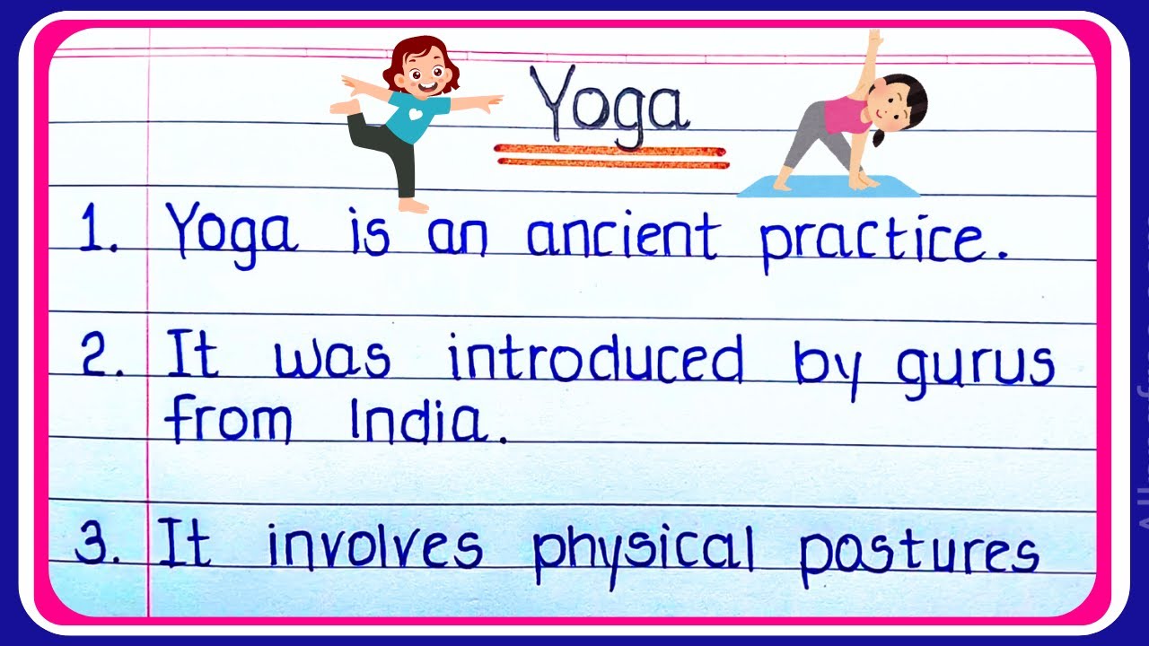 10 easy lines on Yoga in English || 10 lines on Yoga day || Short essay ...