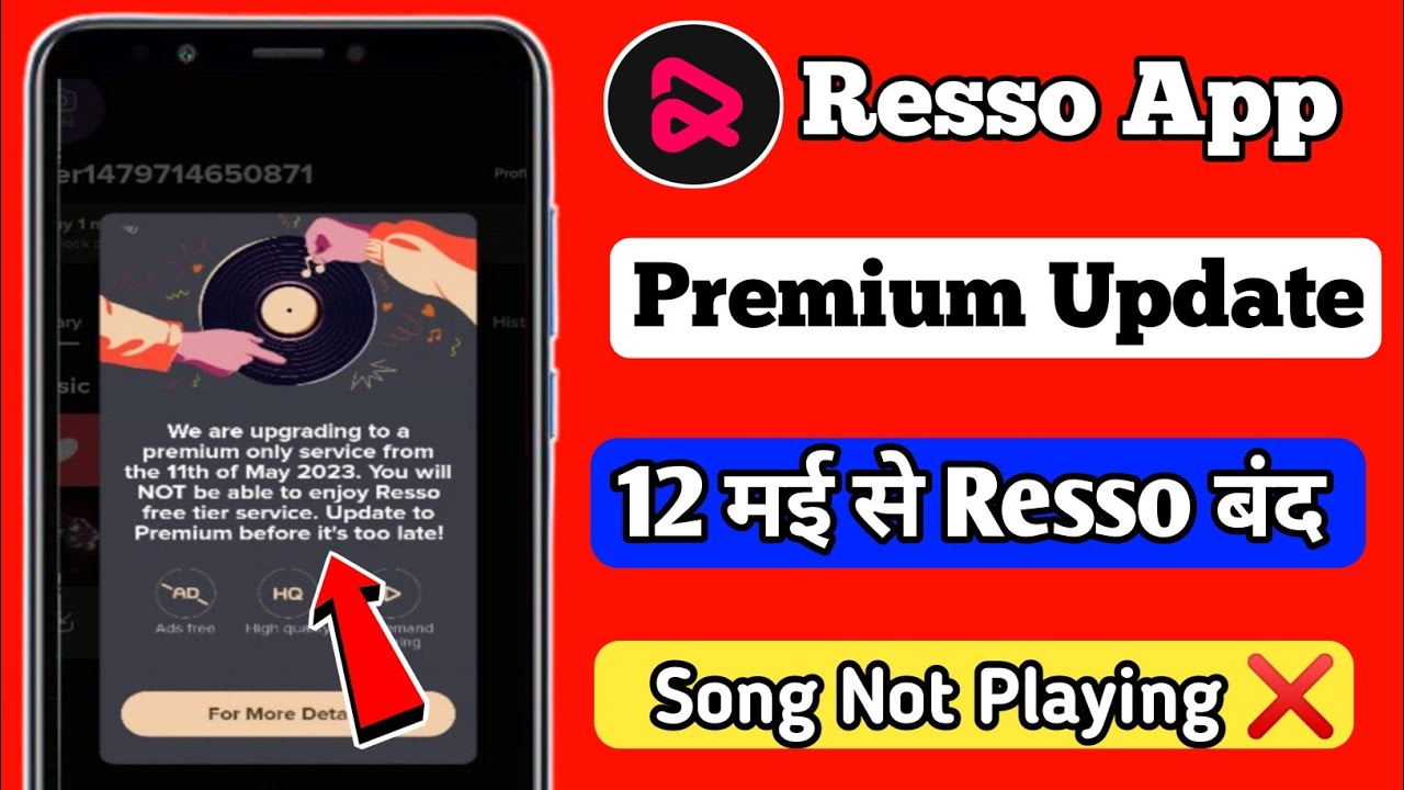 Resso App Premium Update | Resso App Mai Song Play Nahi Ho Raha Hai ...
