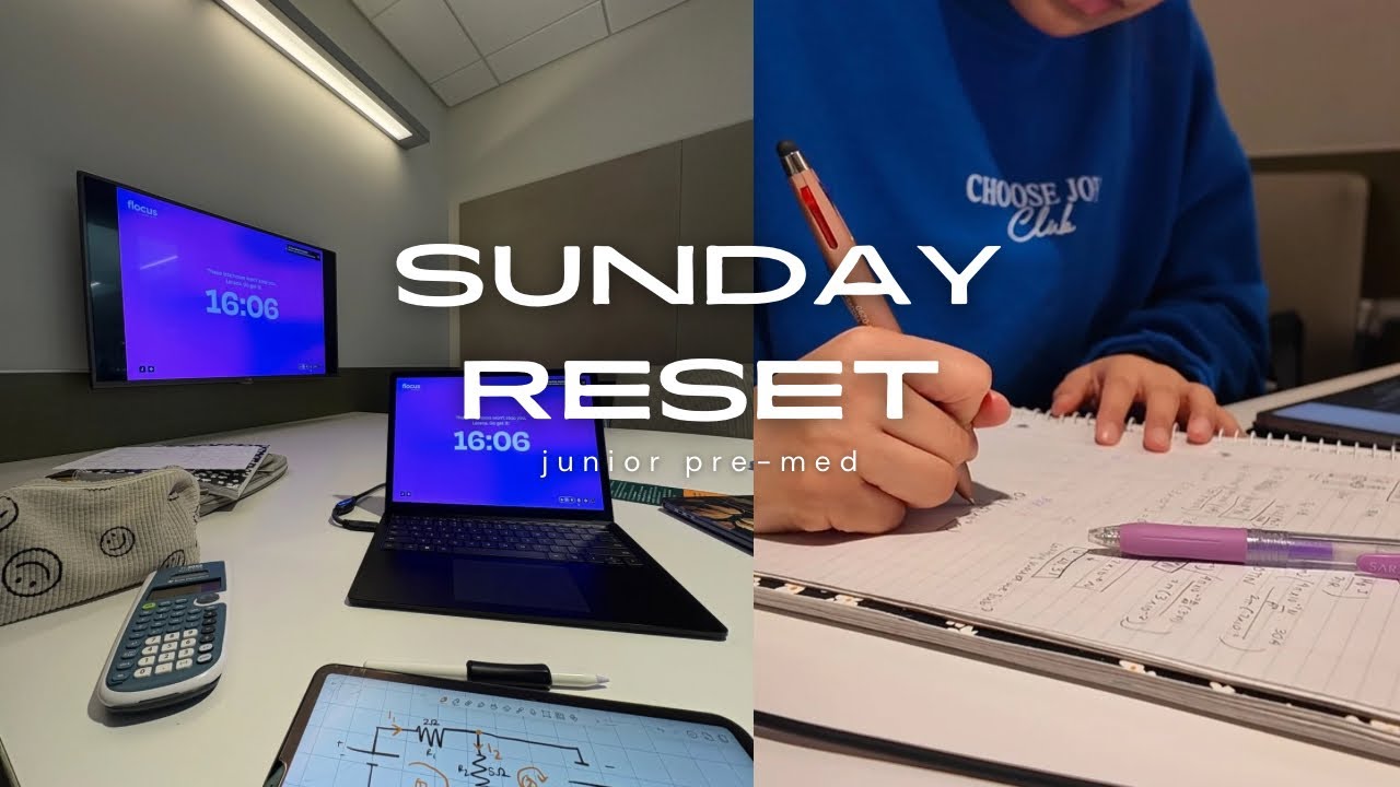 sunday reset vlog | COLLEGE PRE-MED - YouTube