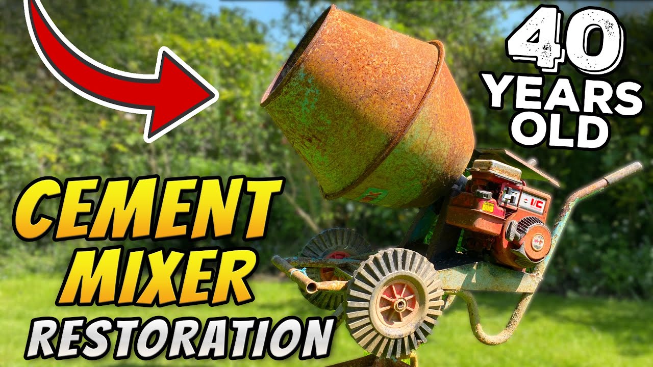 Will It Ever Mix Again? 40 YEAR OLD CEMENT MIXER RESTORATION - YouTube