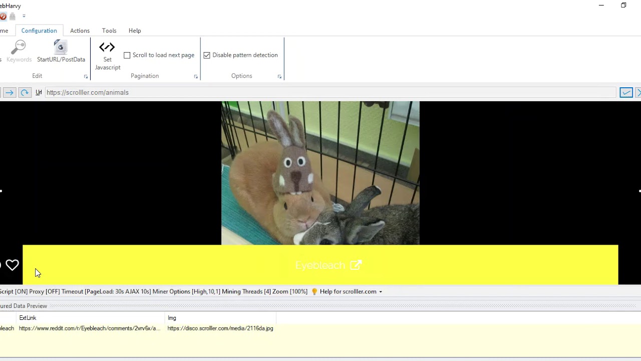 Image and Video URL collection from scrolller.com from each listing ...