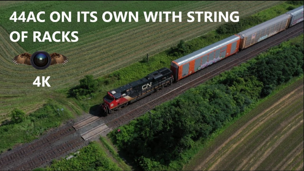 WEST BOUND CN AUTO RACKS – 4K - YouTube