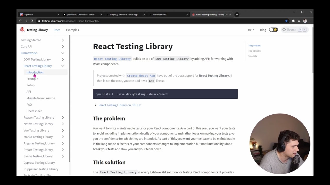 Haciendo un portfolio - Testing - YouTube