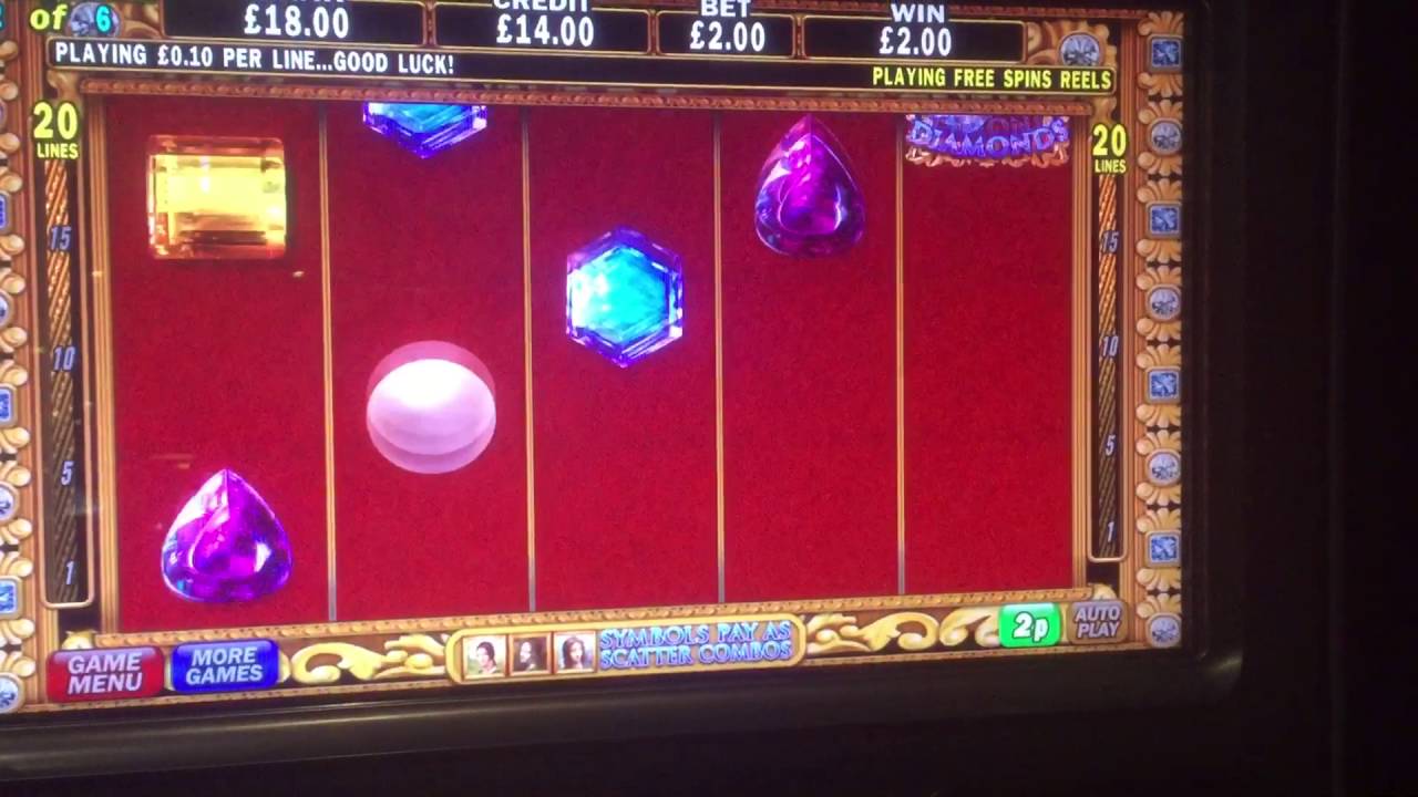 DaVinci Diamonds slot machine bonus free spins - YouTube