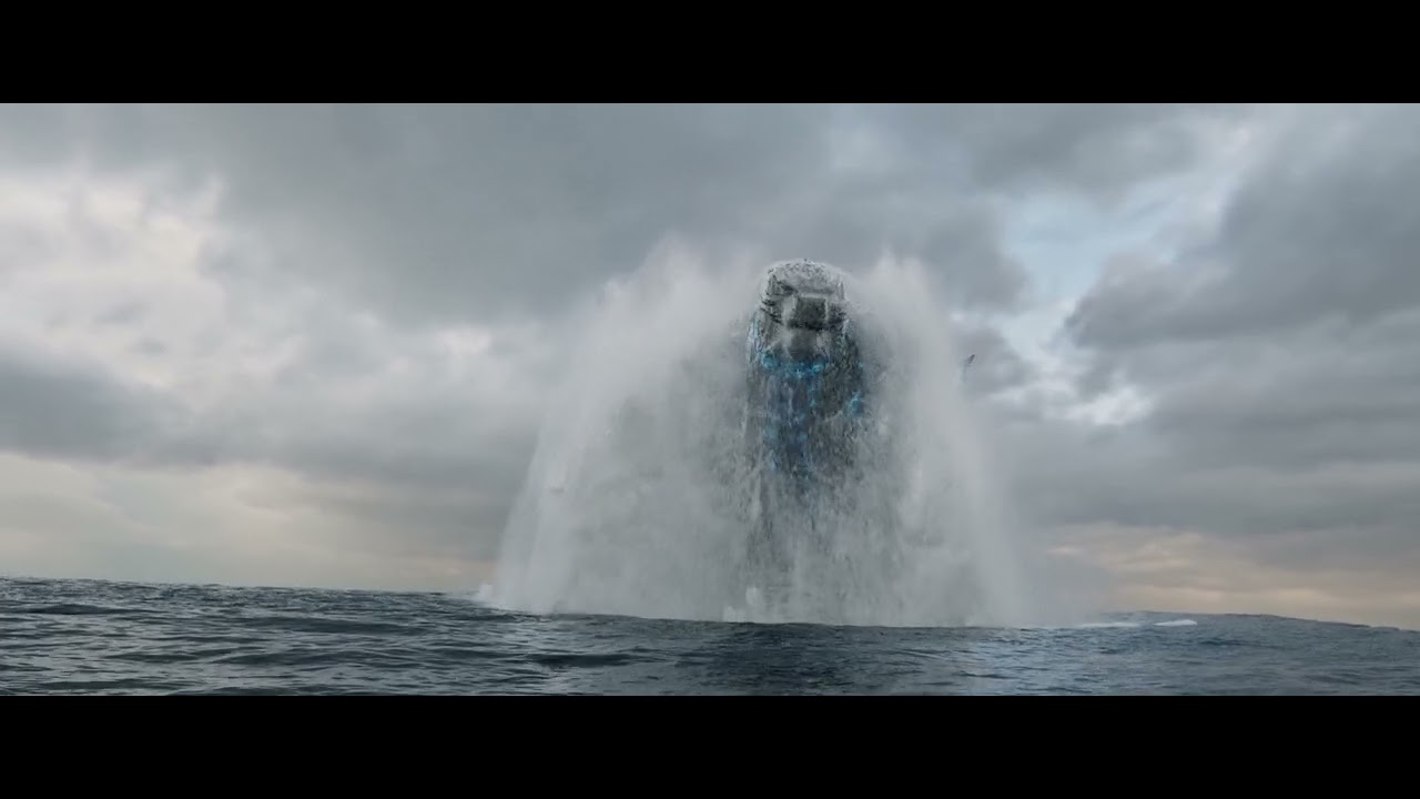 Godzilla Surfacing (Large Scale Houdini Flip Simulation) - YouTube