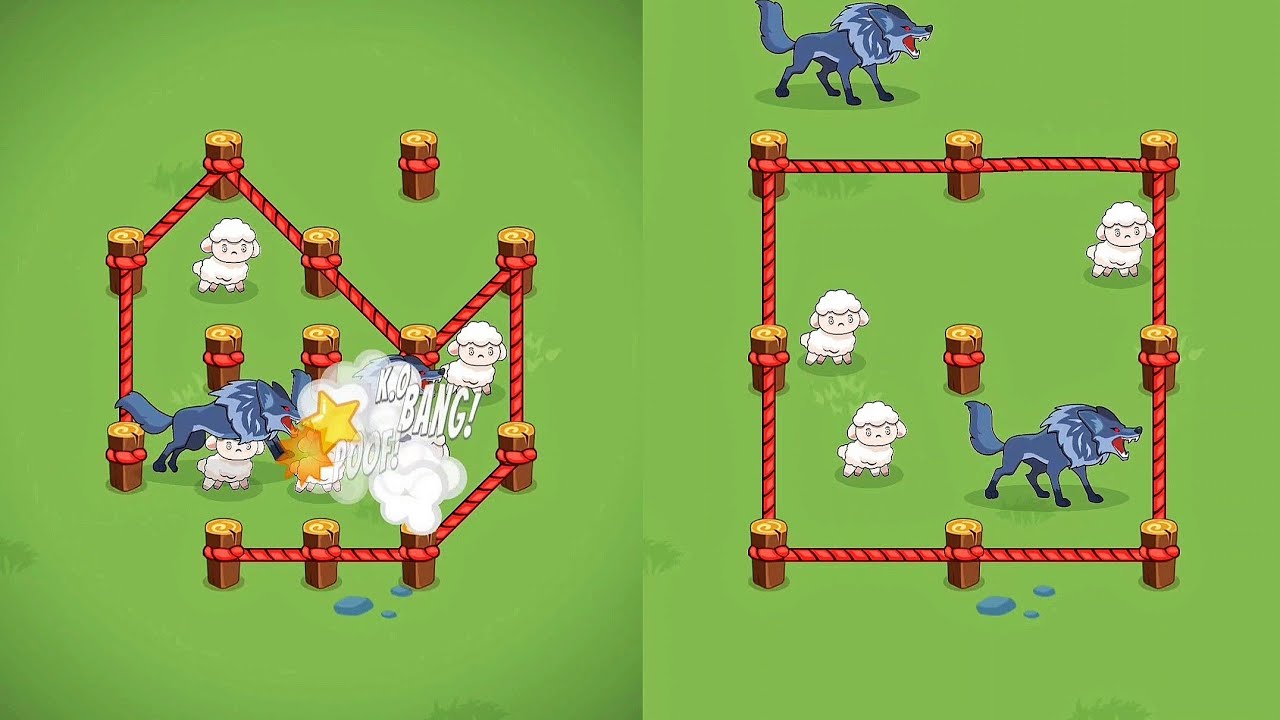 Wolf & Sheep Puzzle Brain Teaser Game 🌋 Gameplay walkthrough level 26 ...