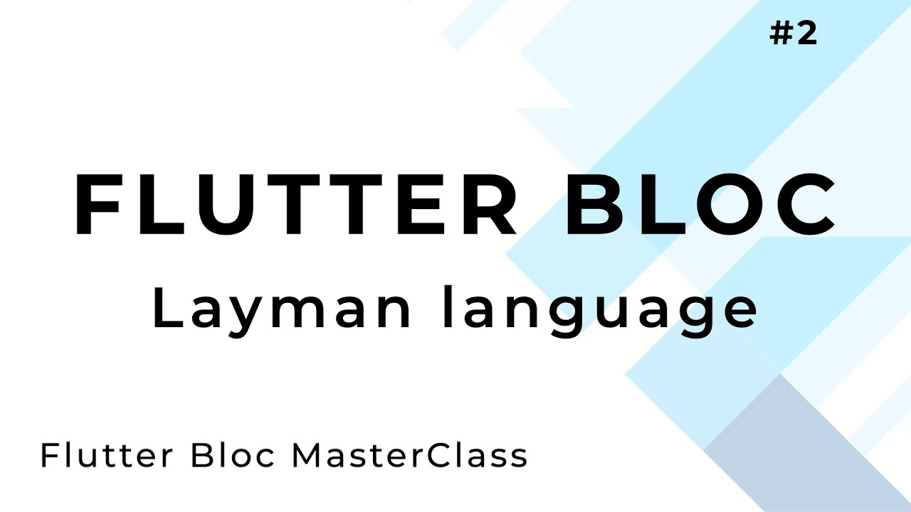 Flutter Bloc in layman language | Flutter Bloc | Flutter - YouTube