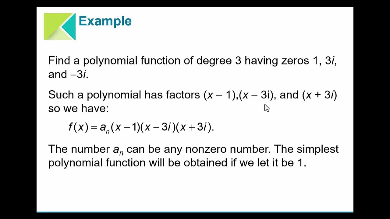 Polynomials: Theorems about Zeros - YouTube