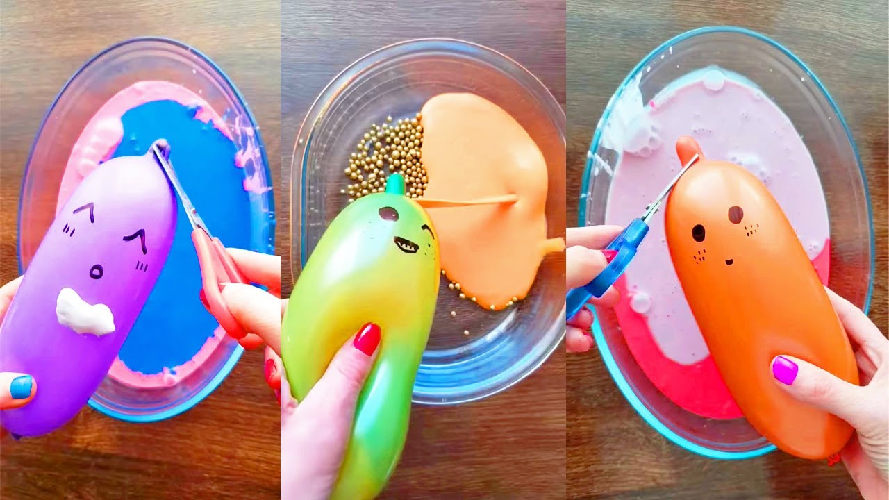 Making Slime with Funny Balloons - Satisfying Slime video - YouTube