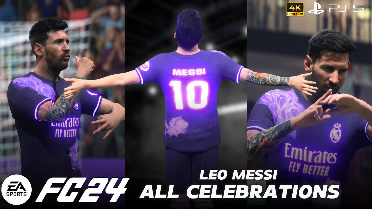 EA FC 24 - ALL CELEBRATIONS with LEO MESSI | TUTORIAL PS5 and Xbox ...