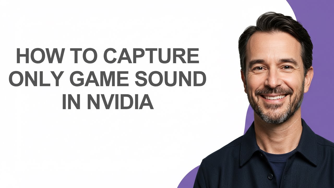 How to Capture Only Game Sound In Nvidia - KevinHowTo - YouTube