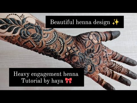 Beautiful henna design tutorial by haya 🎀 || mehndi design by haya ...