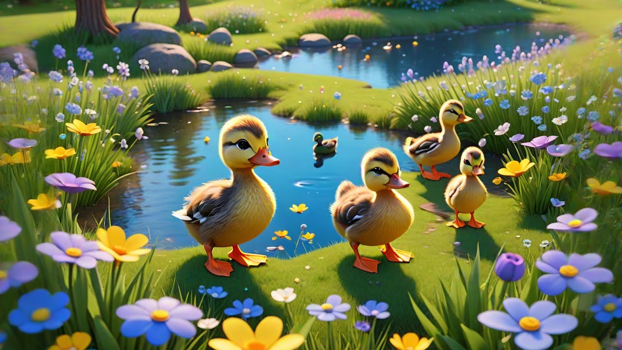 One Little Duck Went Out Today | Counting Song for Kids | Nursery ...