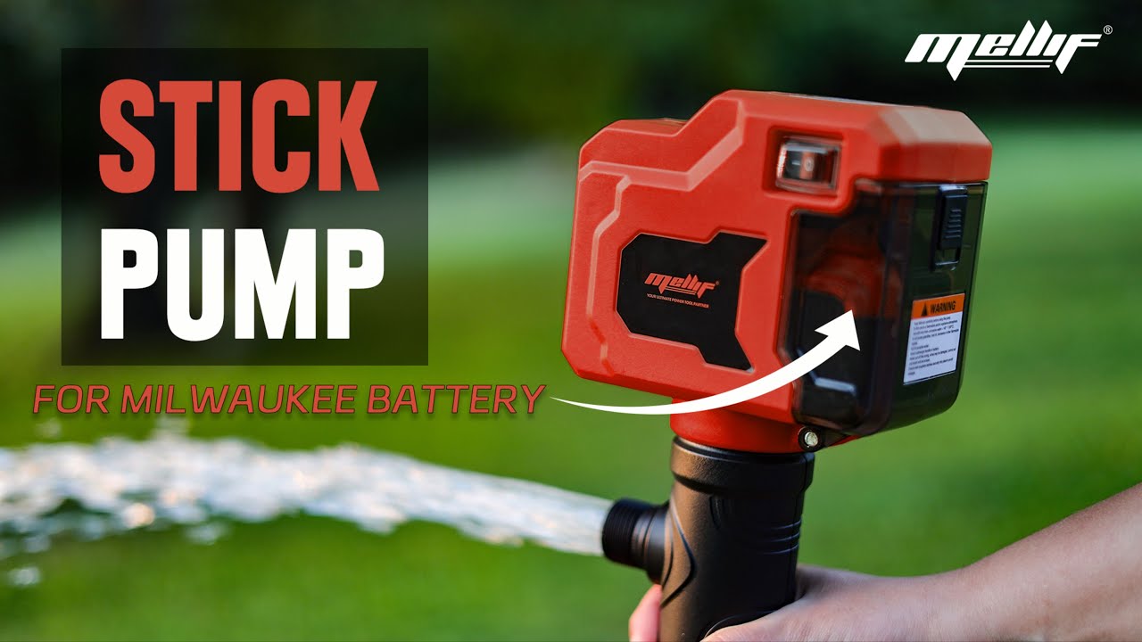 Mellif stick pump, Compatible with milwaukee battery - YouTube