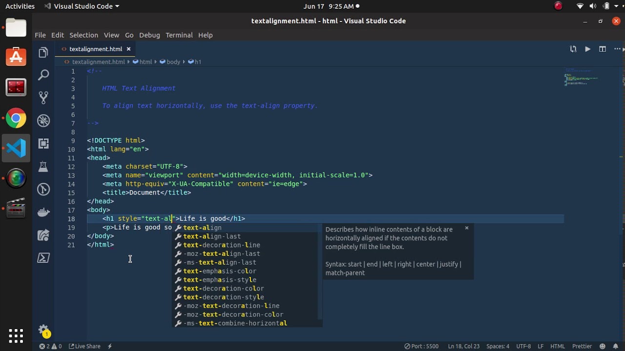HTML: text-align Property - YouTube
