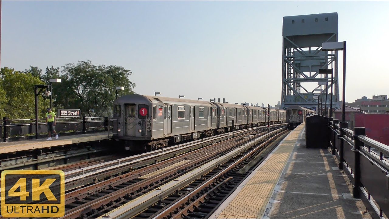 ⁴ᴷ NYC Subway Trains On The N & 1 Train Lines - YouTube