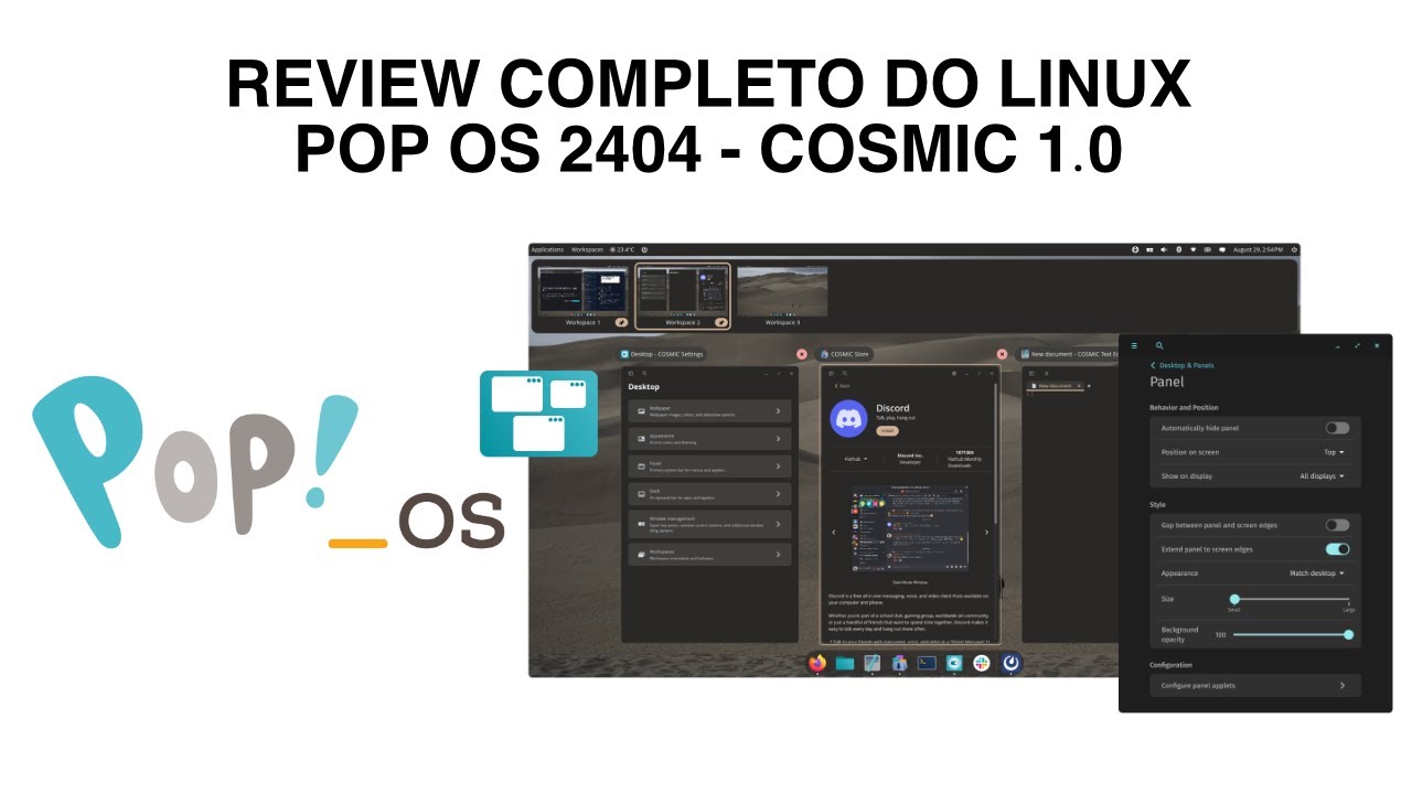 Review do novo Linux PopOS 24.04 Cosmic - YouTube