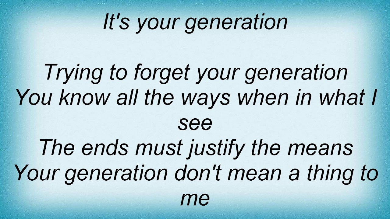 Generation X - Your Generation Lyrics - YouTube