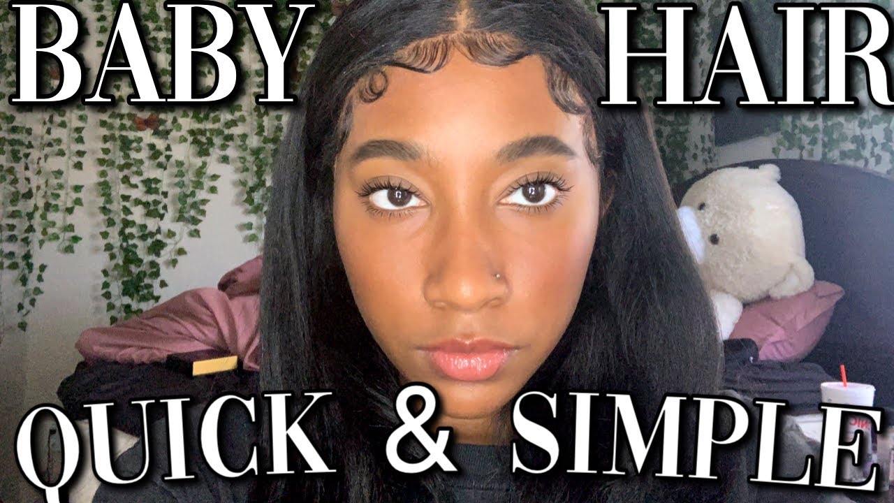 Quick and Simple Wispy Baby Hairs on 360 wig | OMGQUEEN - YouTube