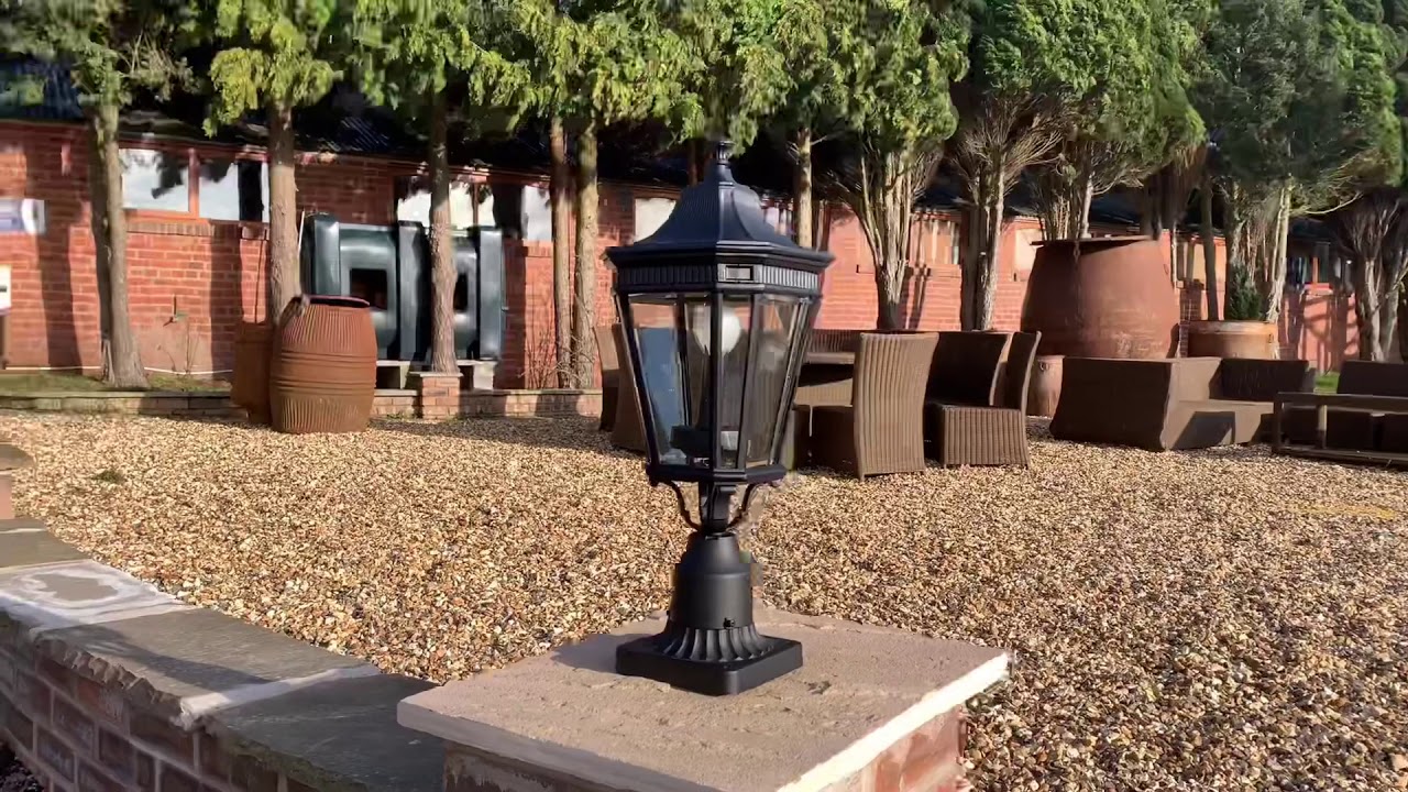 Standard Traditional Gas lantern Inspired Pillar Light - YouTube