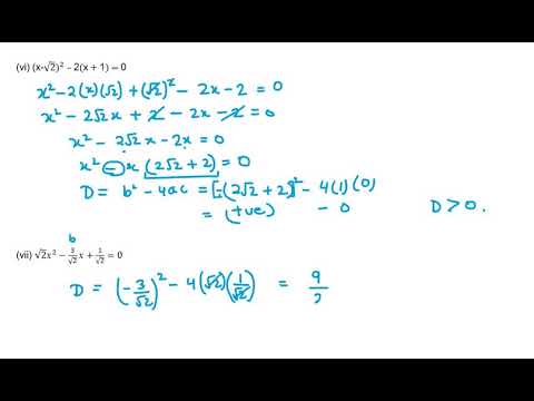 1 State whether the following quadratic equations have two distinct ...