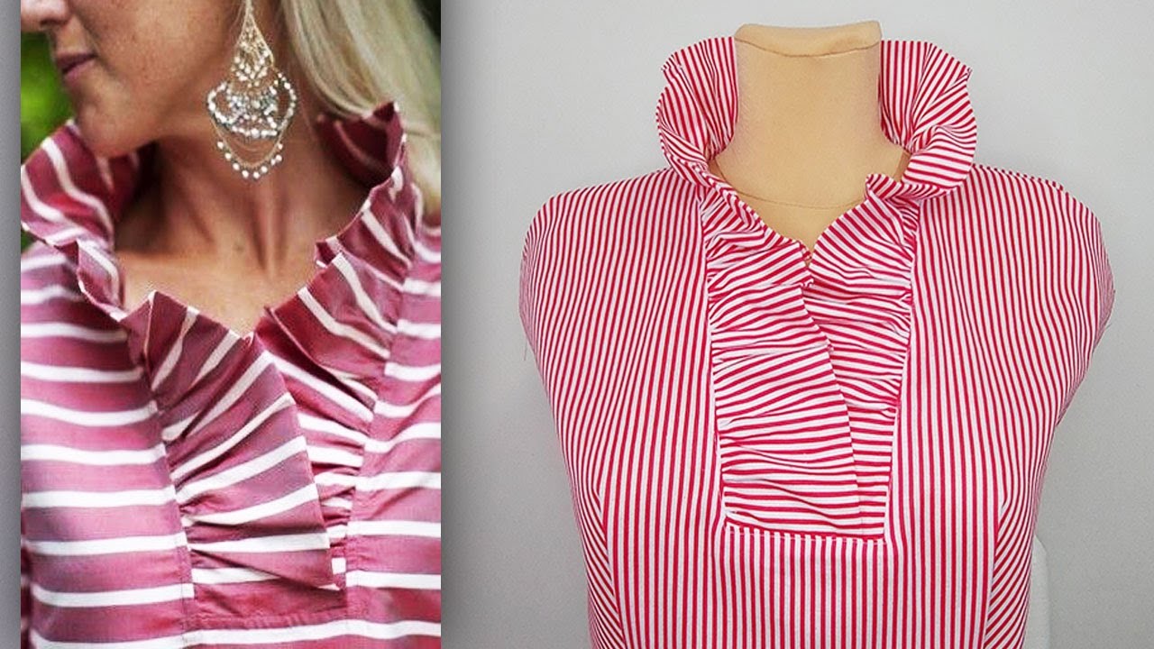 ️🌺 Ruffled neckline/simple technique for beginners - YouTube