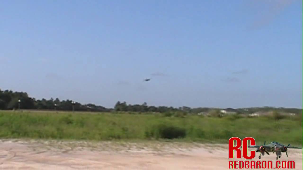 eRC B25 Mitchell Apache Princess - JUNE 27 2010 - Crash and Burn - YouTube