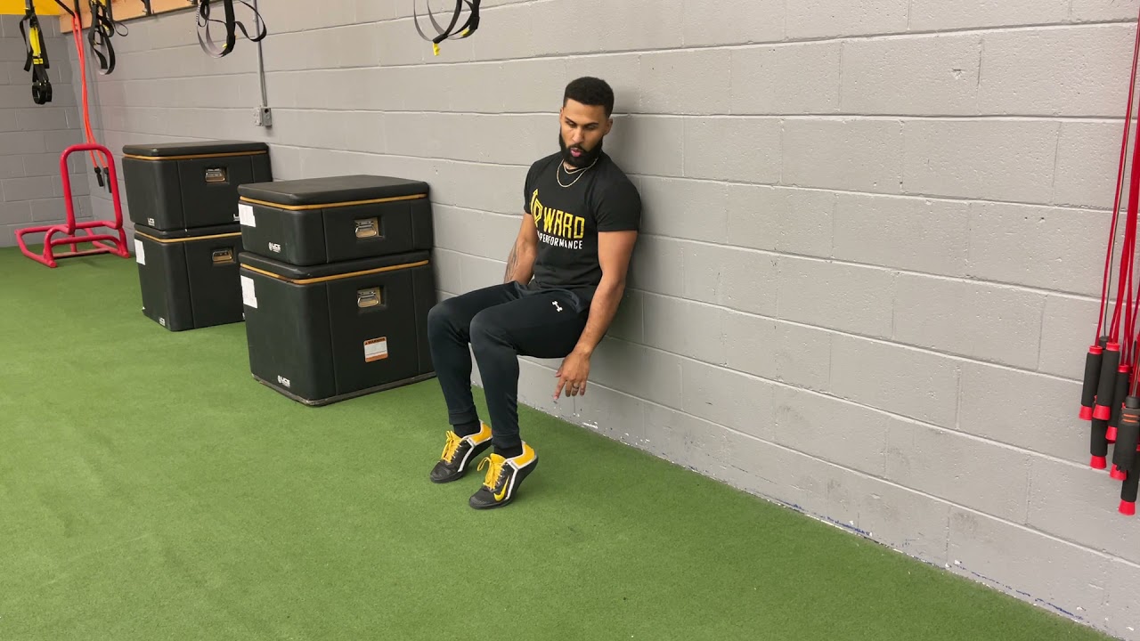 Floating Heel Wall Sit - YouTube