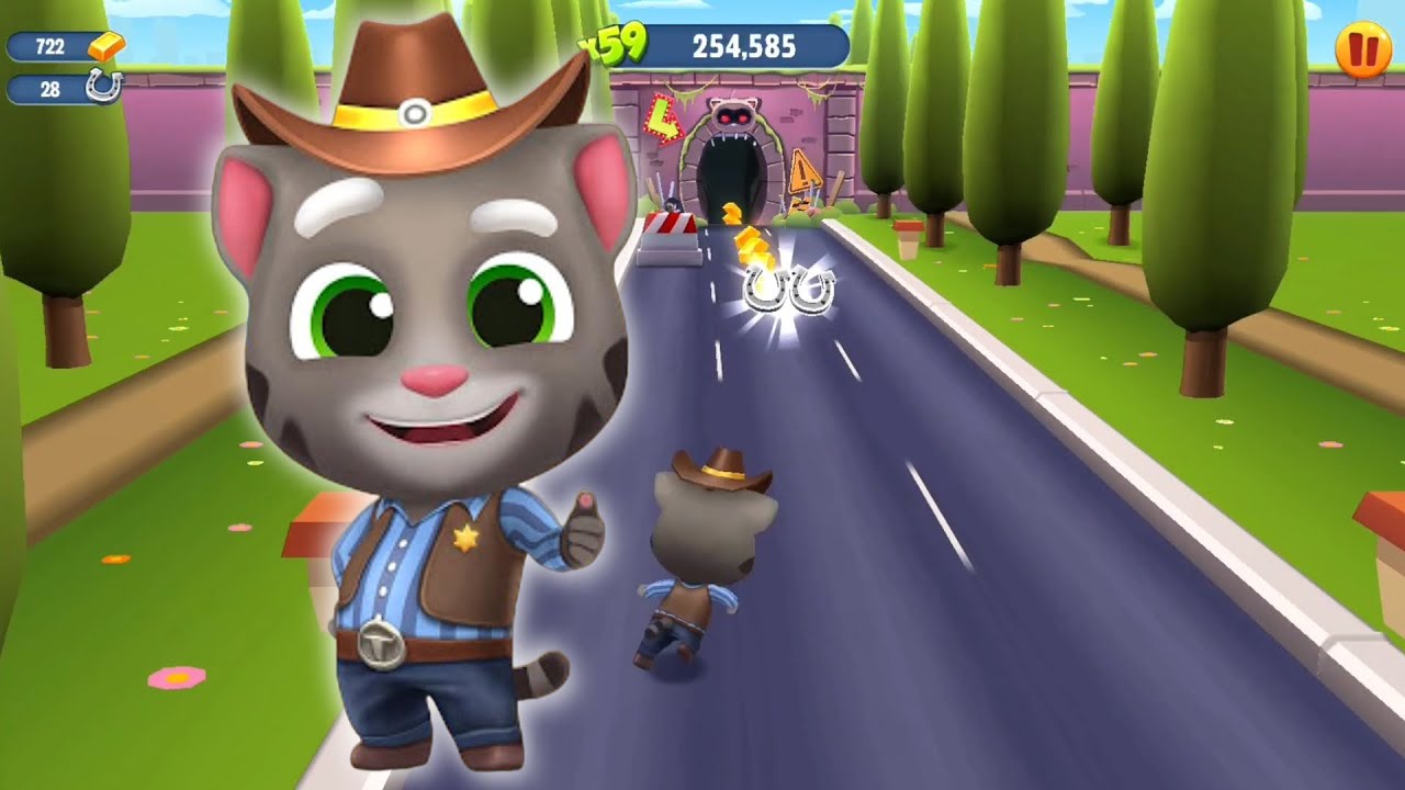Talking Tom Gold Run | Cowboy Tom vs Raccoon At The Wild West Event ...