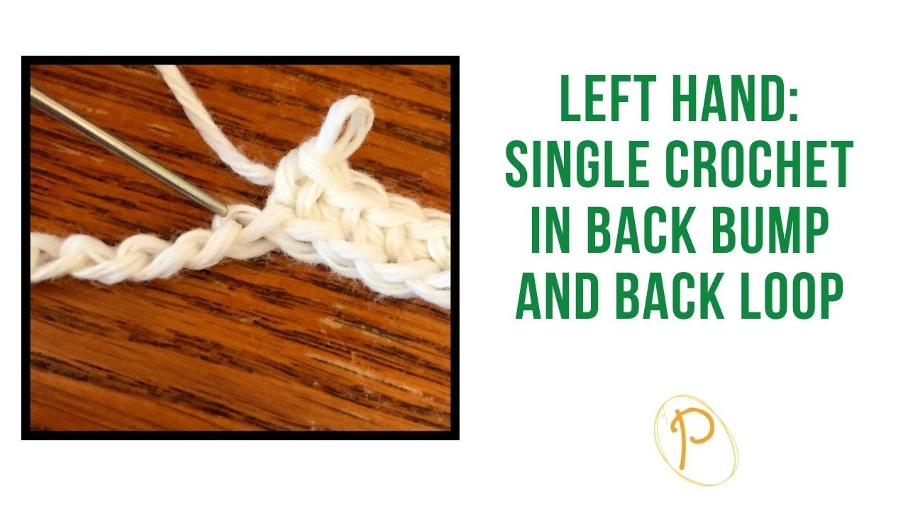 Left Hand Single Crochet in Back Bump and Back Loop: Beginner Crochet # ...