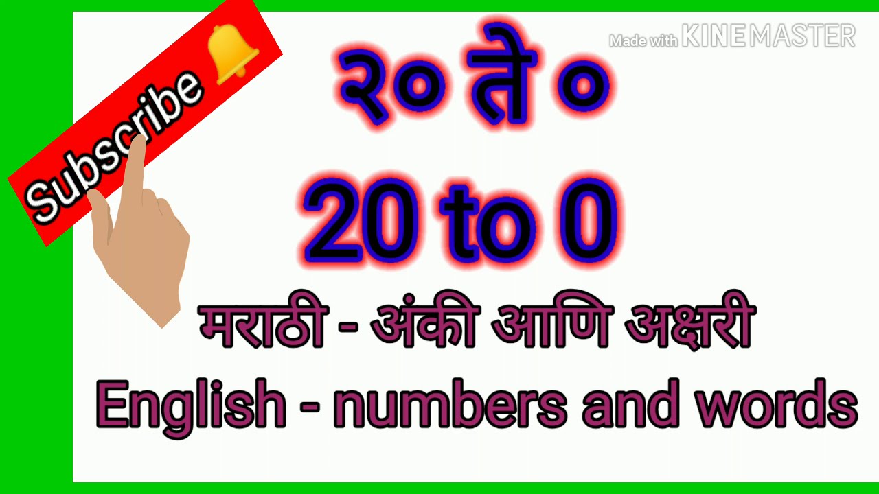 Backword /disending counting|Learn marathi Numbers and names|अंक वाचन ...