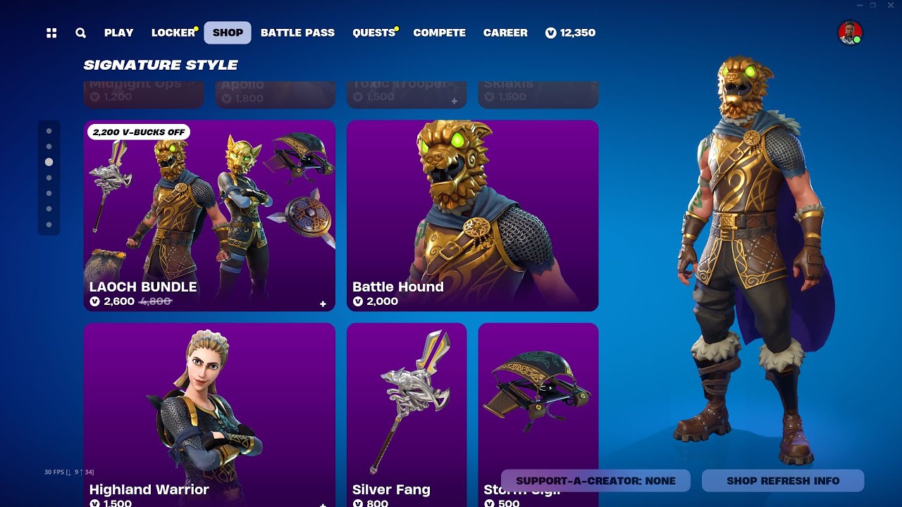Laoch Bundle In Fortnite Item Shop!!! - YouTube