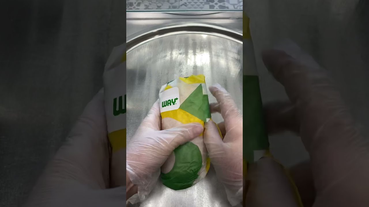 Subway sandwich into rolled ice cream - YouTube