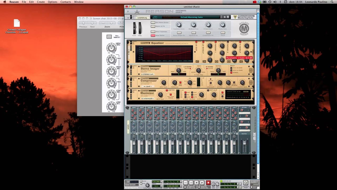 Configuring the EQ in Reason 4 - Lesson 5 Coursera Music Production ...