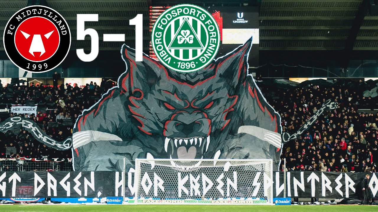Amazing Wolf Tifo! 🐺 | Det Midtjyske Derby 🇩🇰 | FC Midtjylland 5-1 ...
