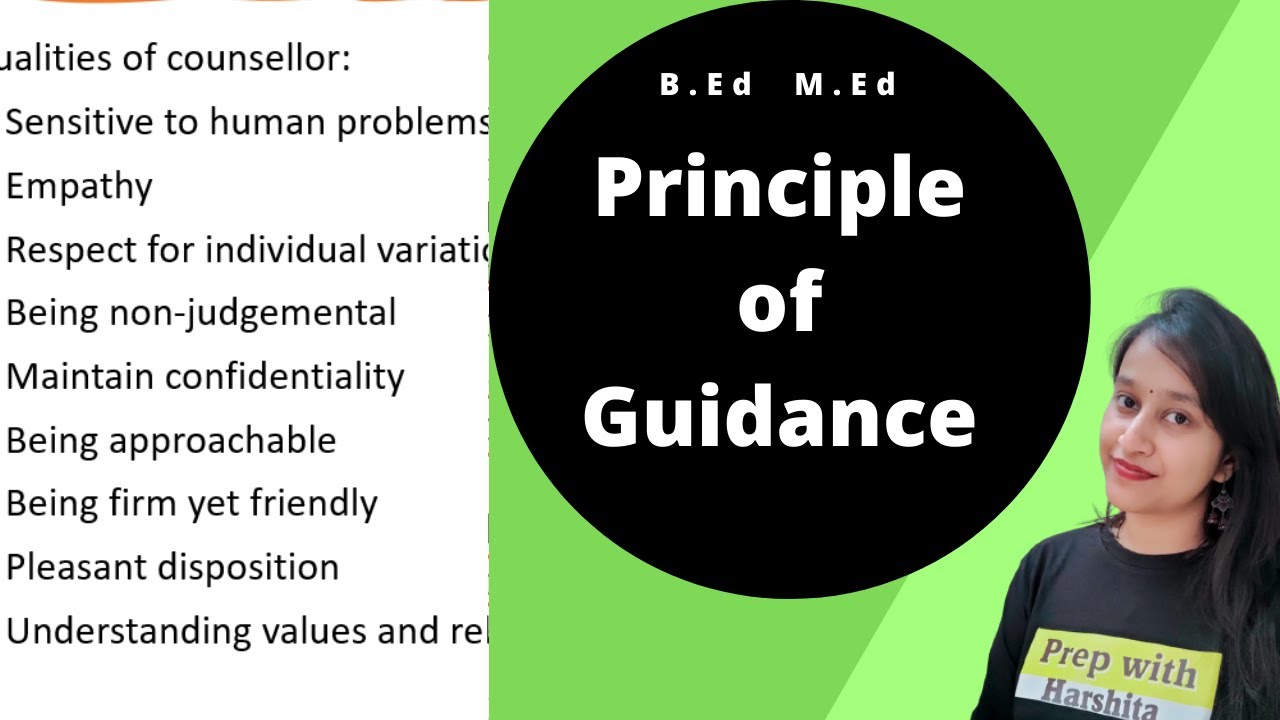 Principle of Guidance | Guidance And Counselling | B. Ed | M. Ed - YouTube