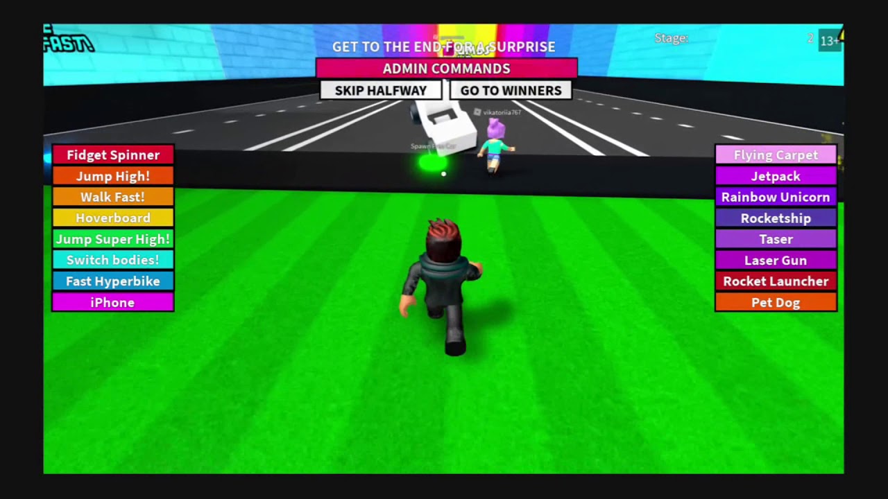 playing the rainbow slide obby(side flipping) ROBLOX - YouTube